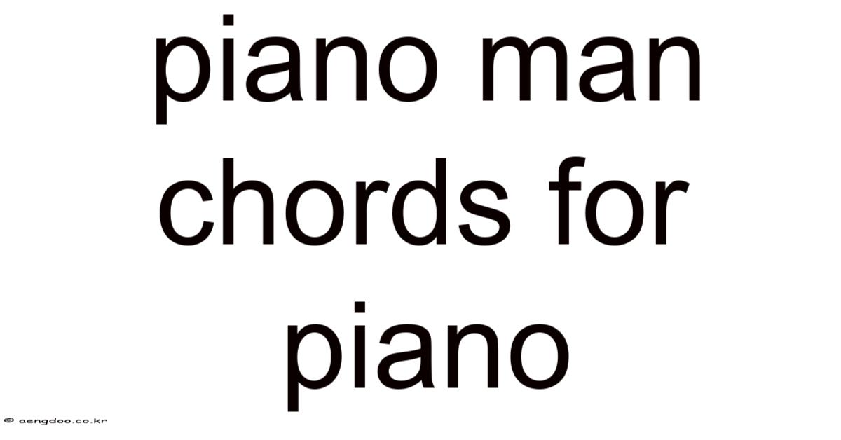 Piano Man Chords For Piano